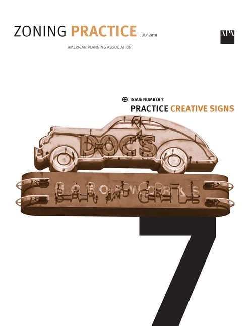Creative Sign Design in APA's "Zoning Practice"